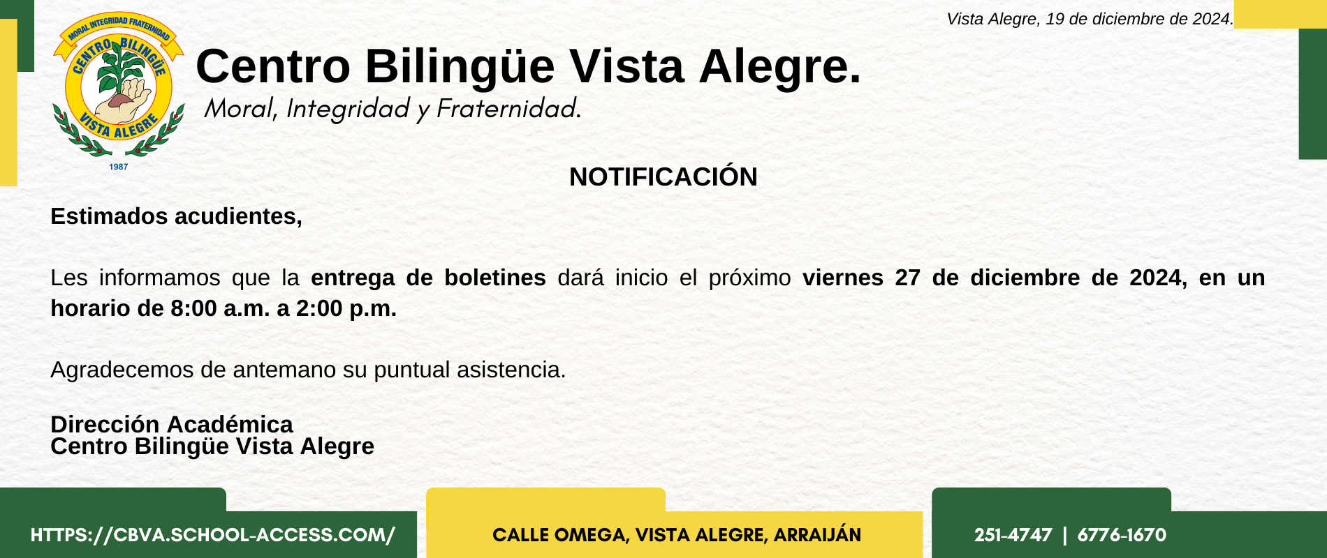 Centro Bilingüe Vista Alegre - Inicio